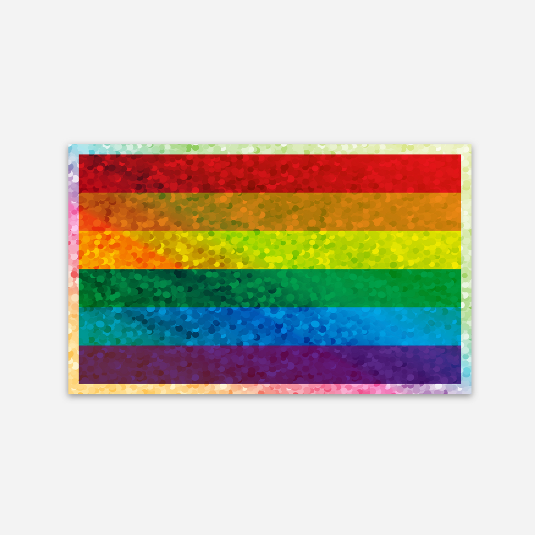 Glitter Rainbow Flag Sticker – Discovery Stickers