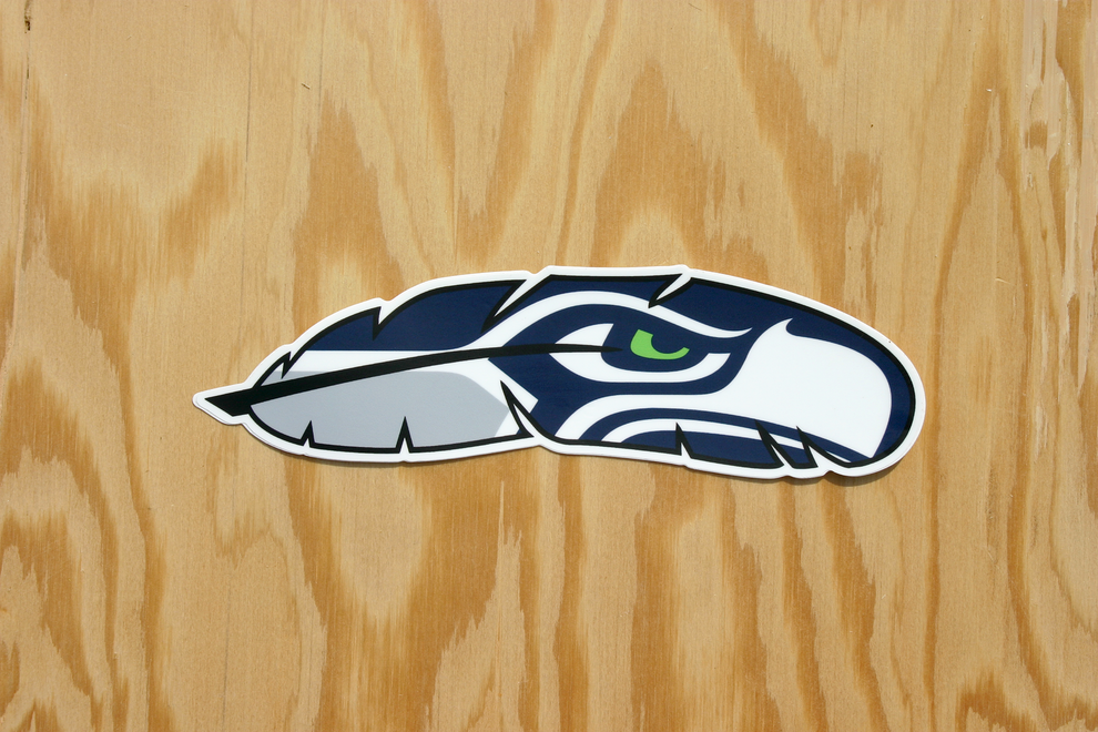 Seattle Seahawks Feather Sticker – Discovery Stickers