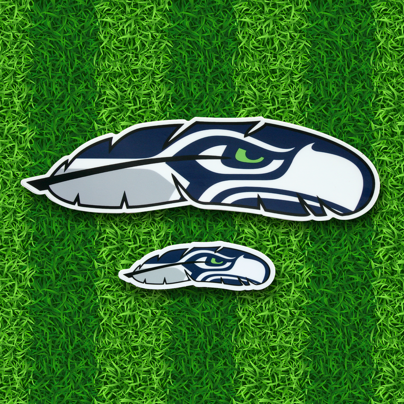 Seattle Seahawks Feather Sticker – Discovery Stickers