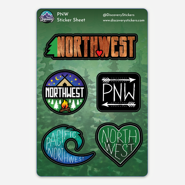 PNW Sticker Sheet – Discovery Stickers